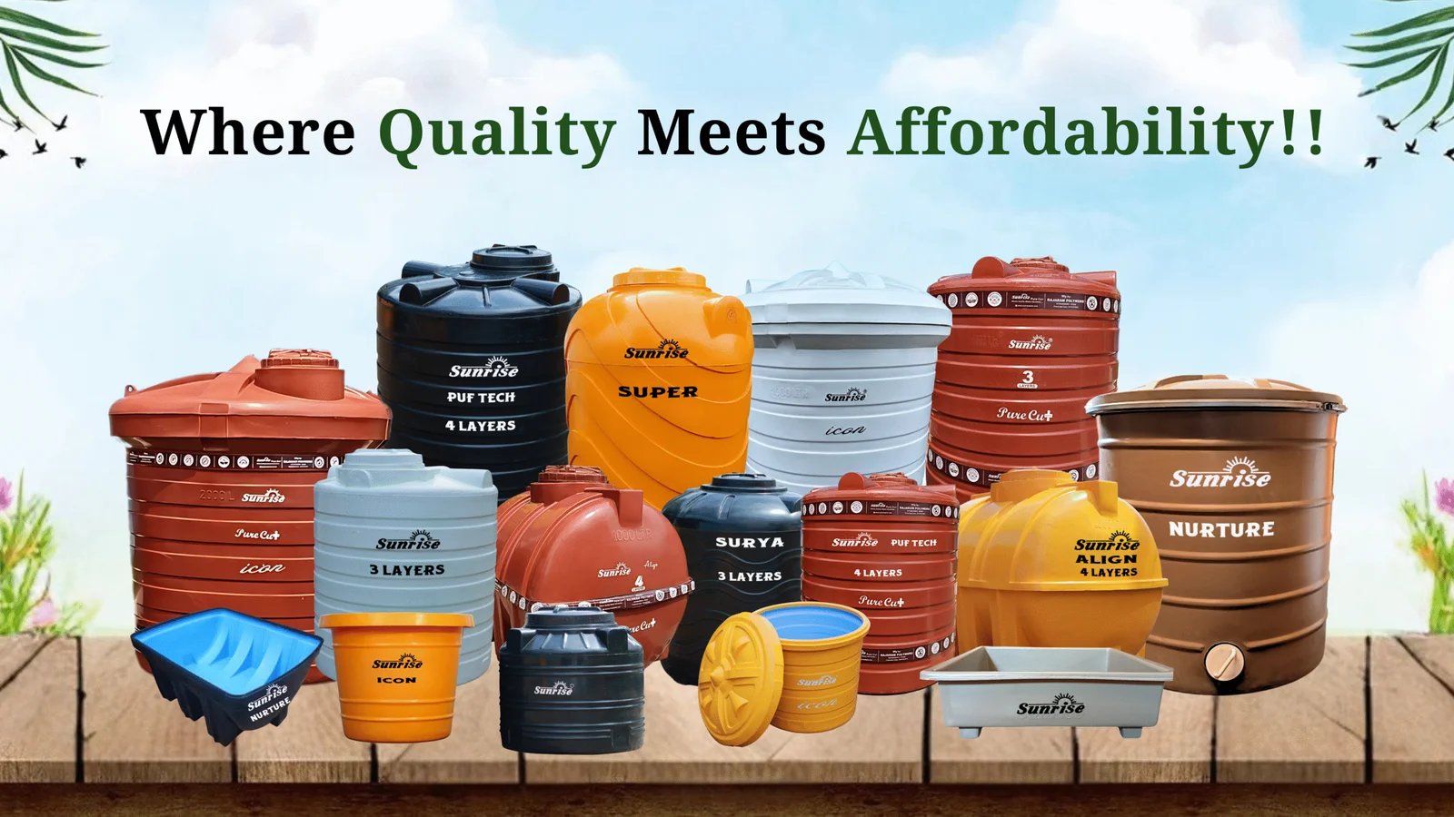 Sunrise Water Tanks - Multi Purpose Water Tank Manufacturer - Sunrise Tanks